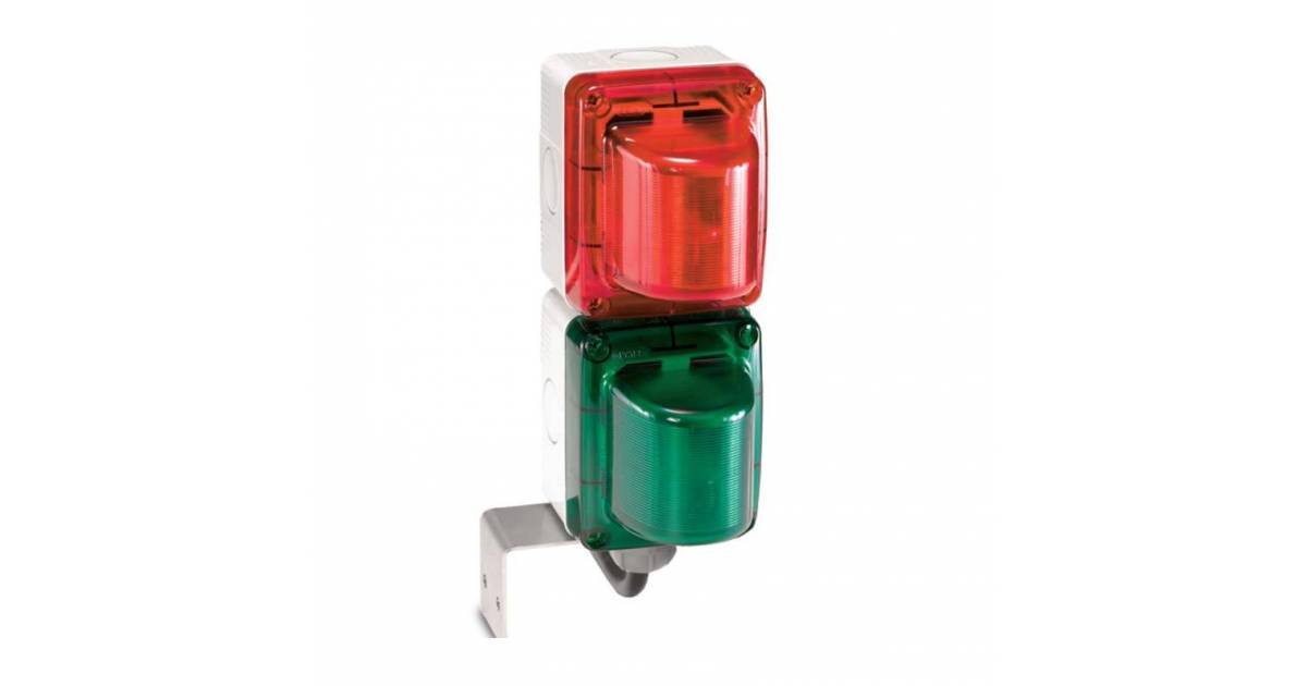Luz de sinalização pequena Erreka LLSD cores vermelho/verde