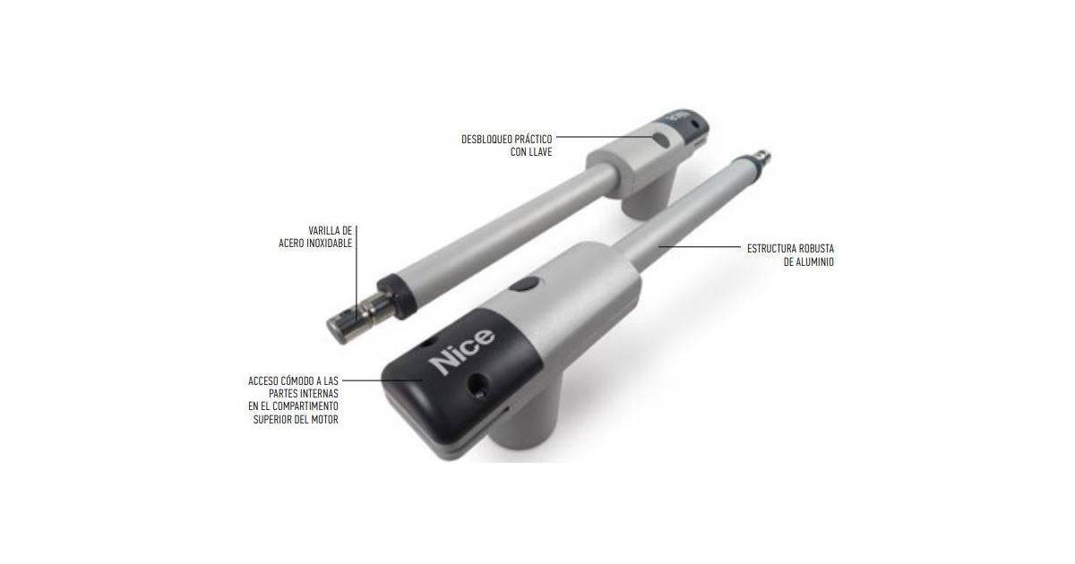 Motor Nice TOO3000 electromecánico para puertas batientes de hasta 3m